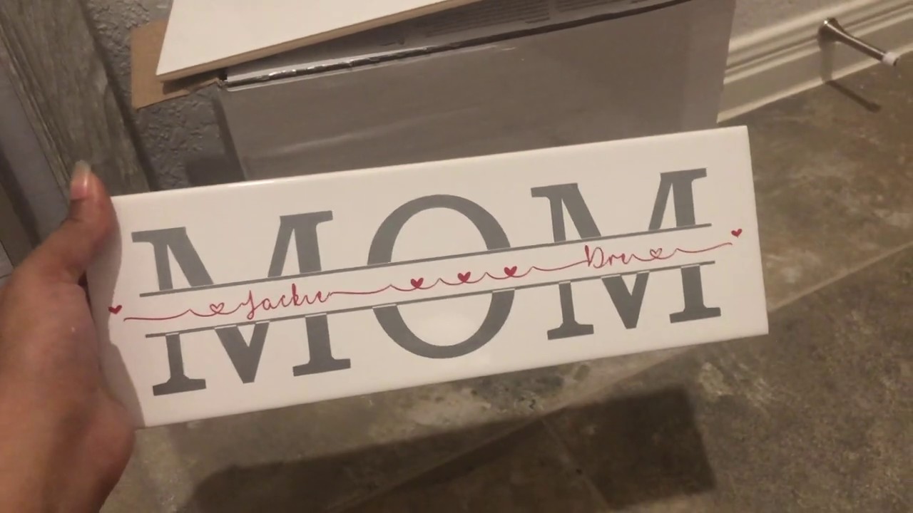 cricut explorer 2 DIY personalized name tiles using cricut, step by ...