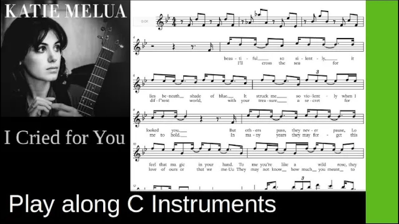 I Cried for You (Katie Melua, 2005), C-Instrument Play along - YouTube