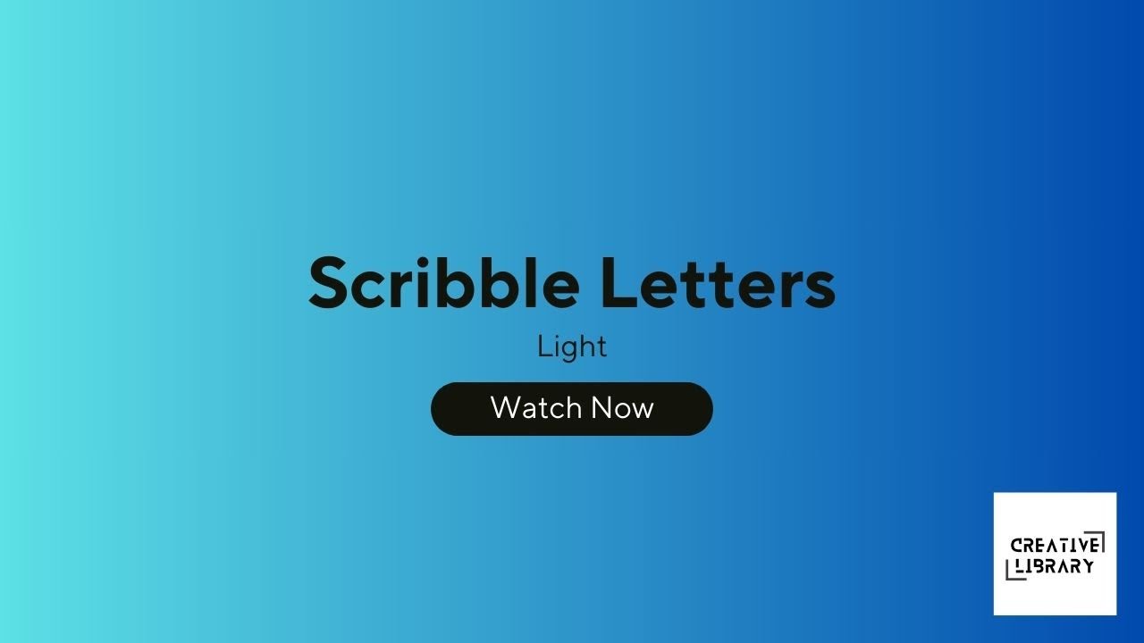Creative Library - Scribble Letters Light, VFX Free download. - YouTube