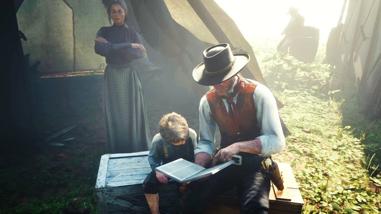 RDR2: Hosea & Abigail Teaching Jack Reading - YouTube