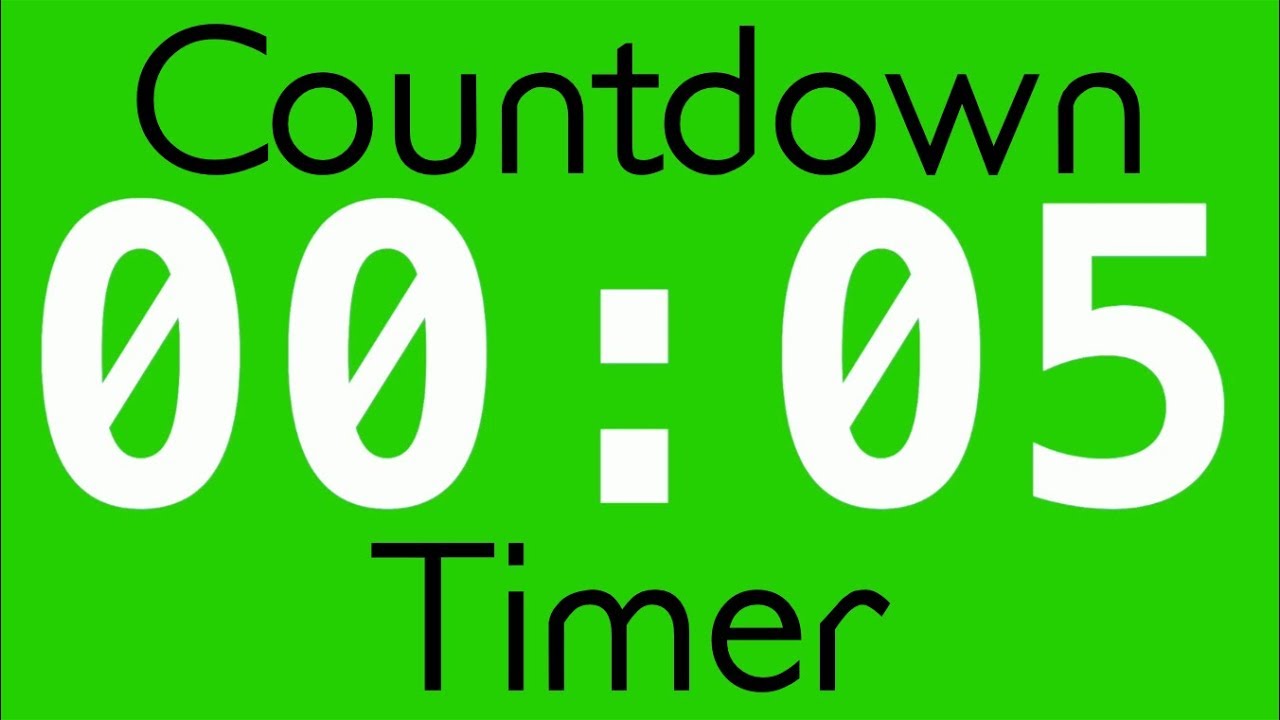Free Green Screen Effect | 5 Seconds Countdown Timer - YouTube