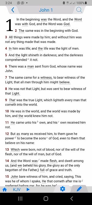 The Gospel according to Saint John Chapter 1 (KJV) - YouTube