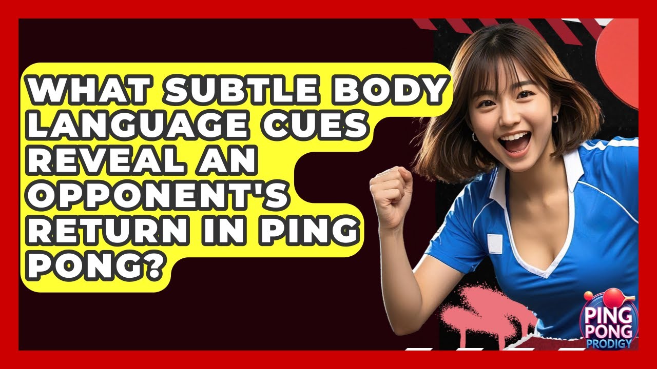 What Subtle Body Language Cues Reveal An Opponent's Return In Ping Pong ...