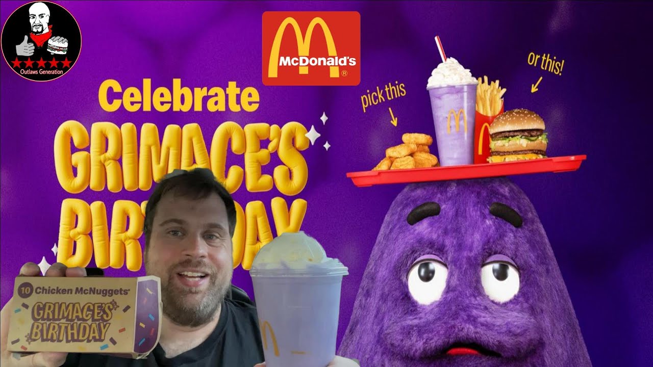 Mcdonald's Grimace's Birthday Meal Review - YouTube