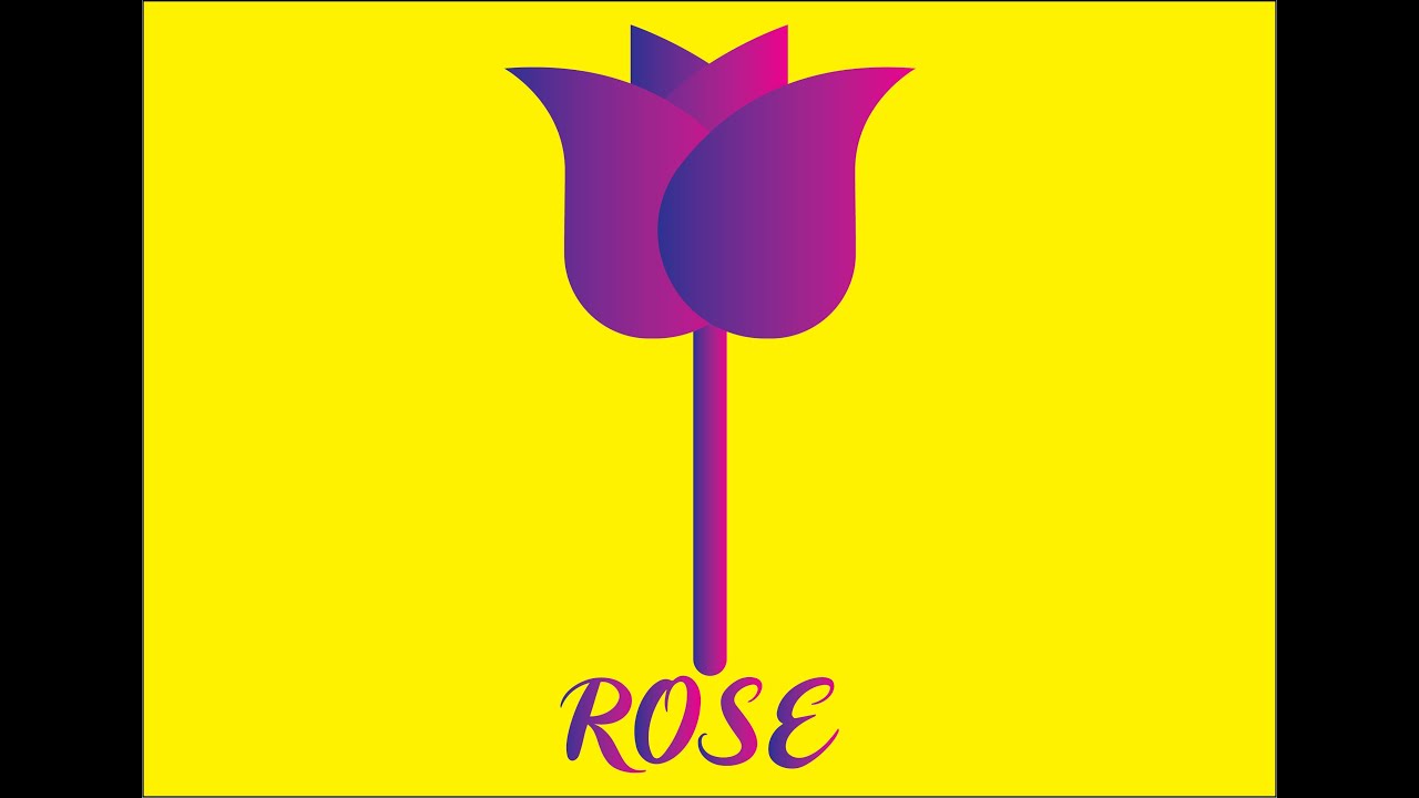 How to draw Rose Flower in Adobe Illustrator - YouTube