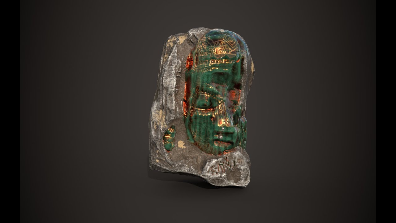African Mystic Rock sculpt and texturing timelapse - YouTube