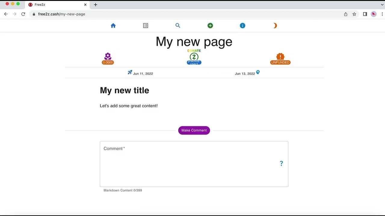 Free2z -- Update content on existing page - YouTube