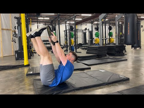 Weighted Lying Toe Touches - YouTube