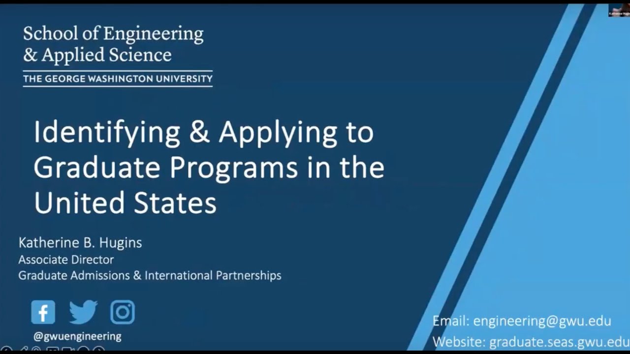 Identifying and Applying to Graduate Programs in the United States ...