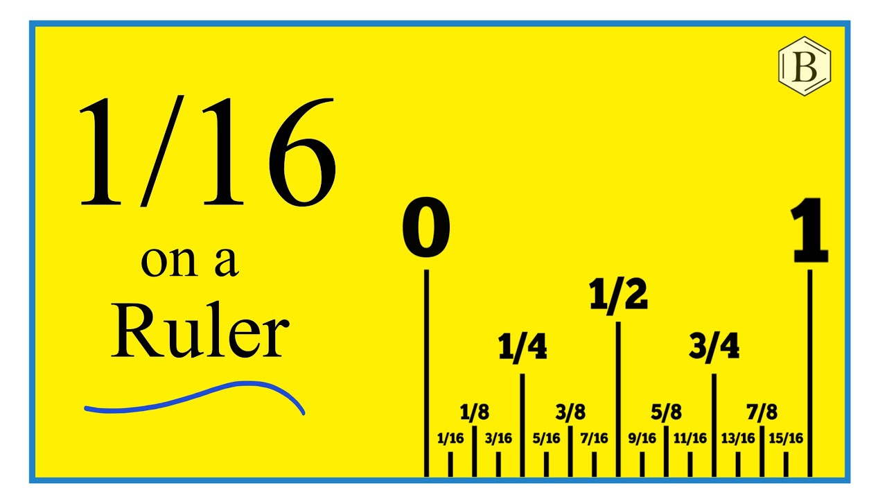 How To Find 1 16 On A Ruler Or Tape Measure YouTube
