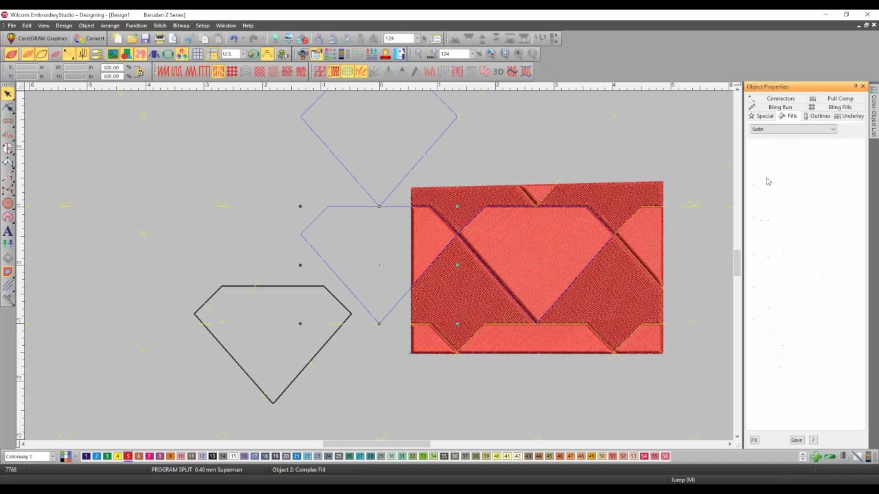 EmbroideryStudio e3 - How to create a program split - YouTube