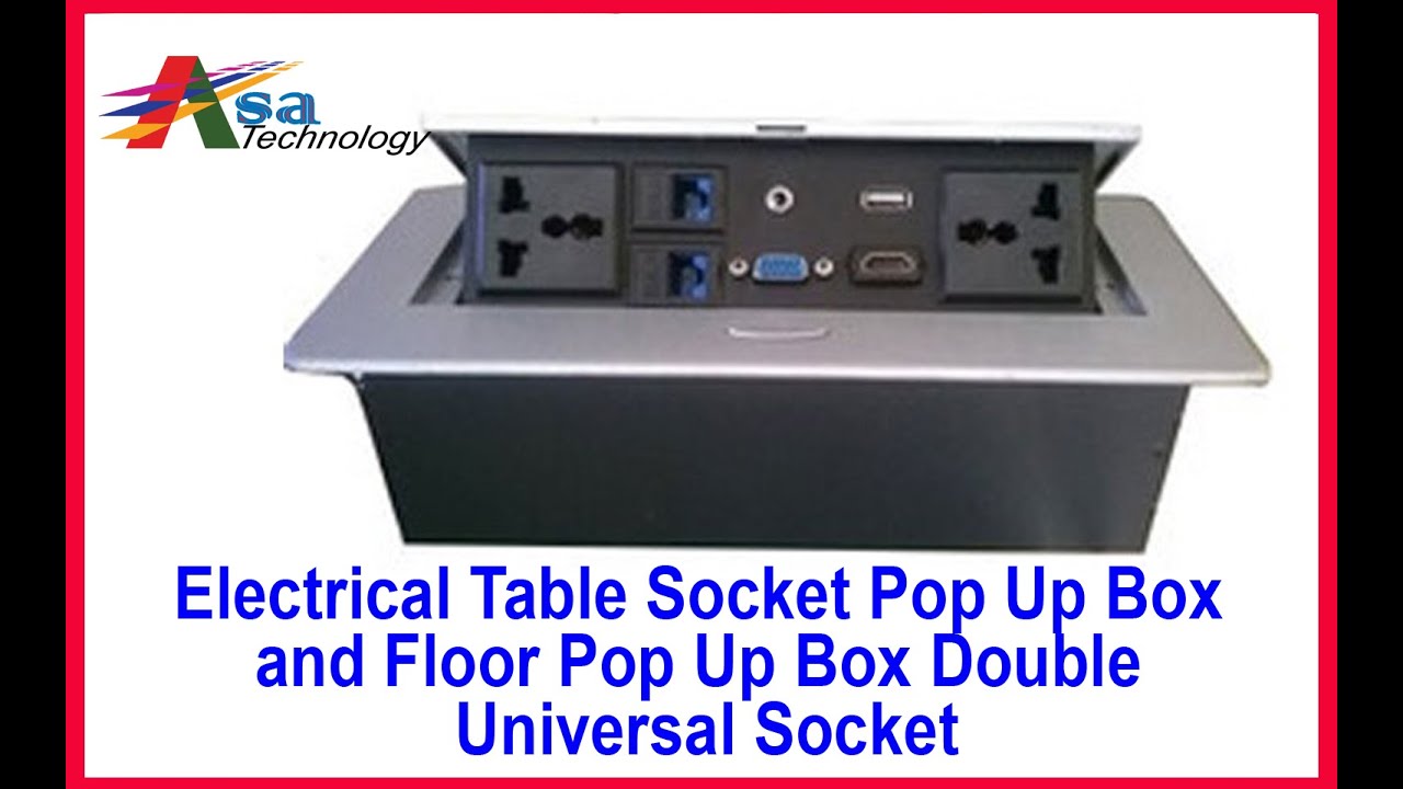 Electrical Table Socket Pop Up Box Double Universal Socket, Lan, Power ...
