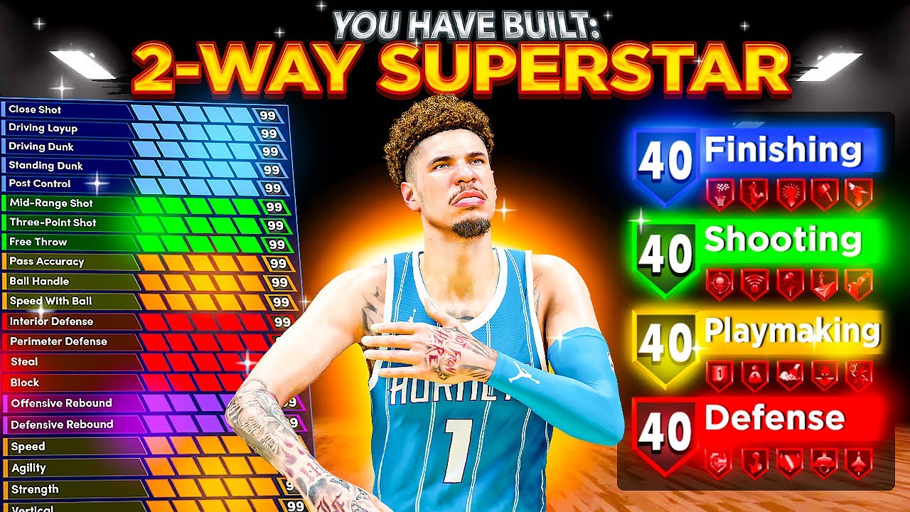 THE BEST 6’7 BUILD in NBA 2K26! 95+ STATS IN EVERY CATEGORY! best build ...