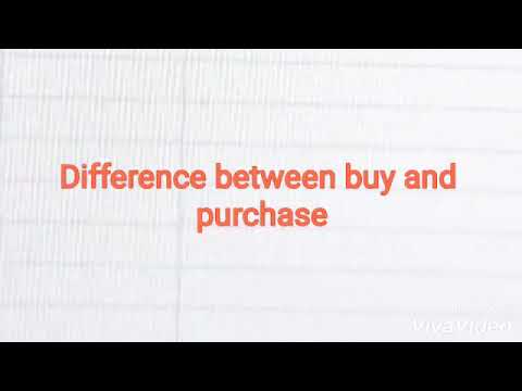 Difference between buy and purchase - YouTube