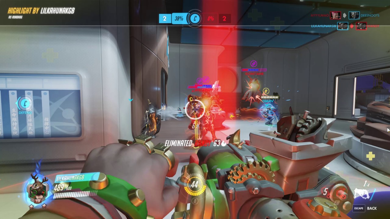 Overwatch: Roadhog Quad Kill - YouTube