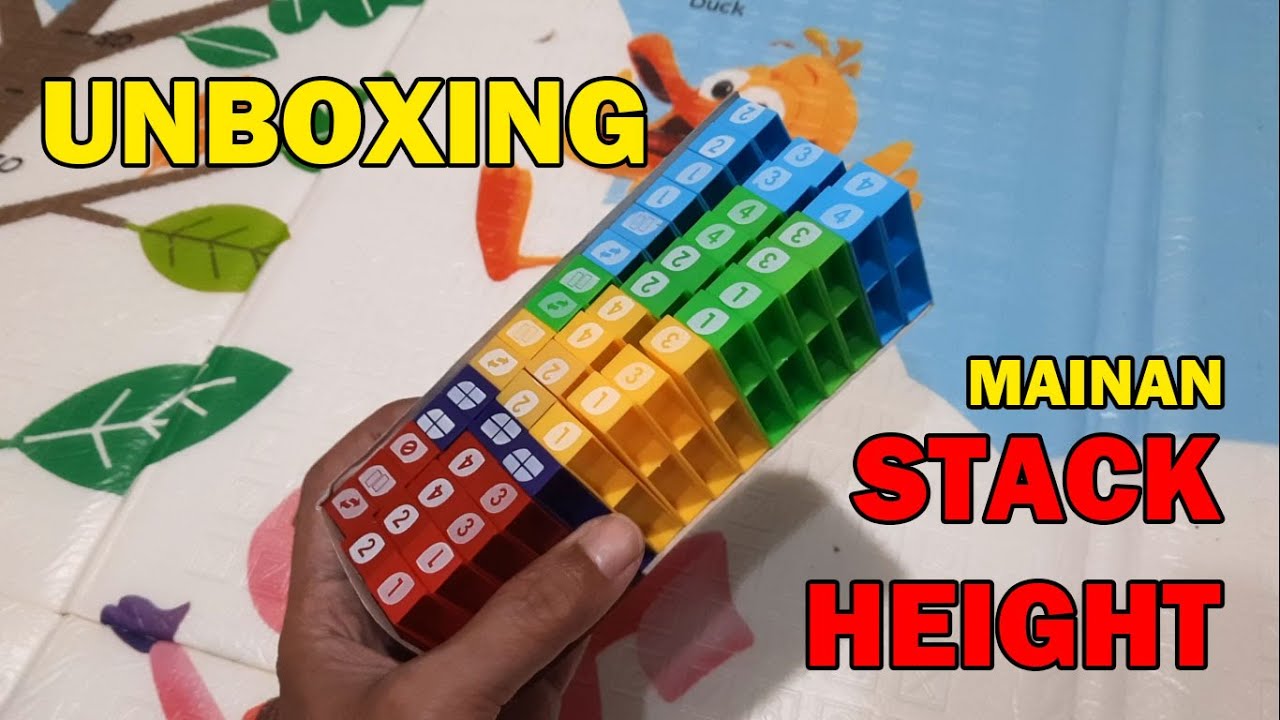Unboxing Mainan Stack Height Balok Susun Stacko Tower - YouTube