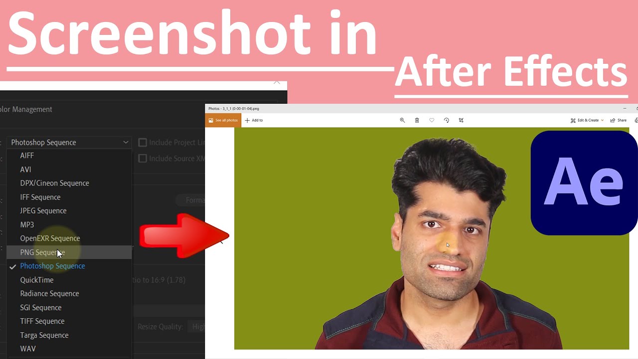 how to use screenshot in After Effects - YouTube