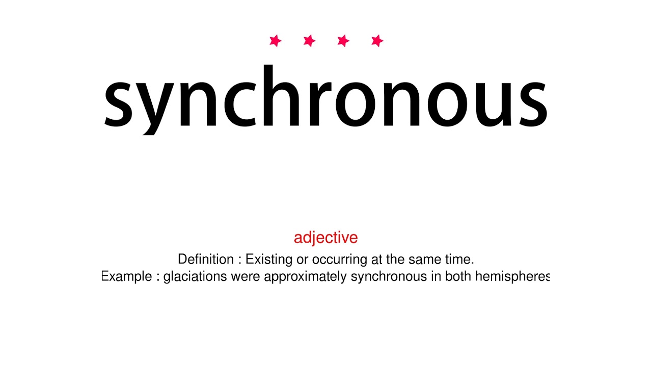 How to pronounce synchronous - Vocab Today - YouTube