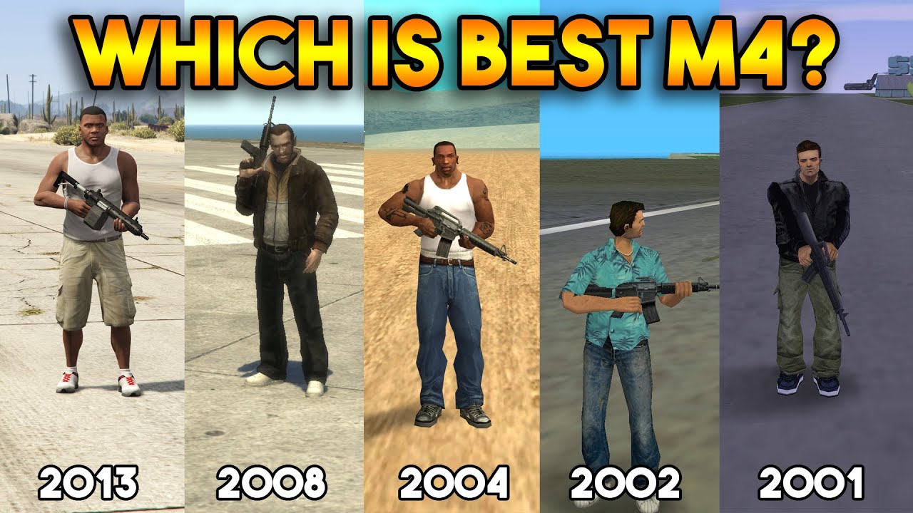 GTA : WHICH IS BEST M4 IN EVERY GTA? - YouTube