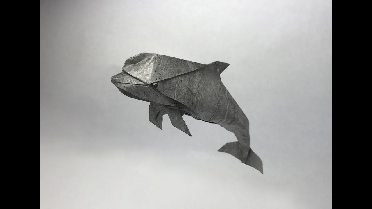 Origami - dolphin (tutorial) - YouTube