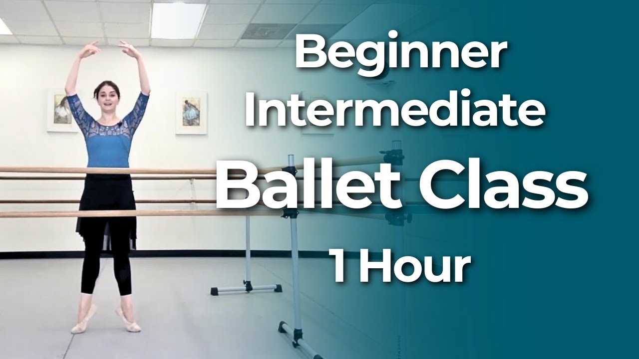 1 Hour Beginner-Intermediate Ballet Class | Full Ballet Workout at Home ...