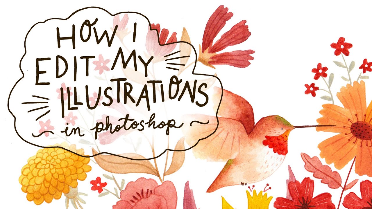 How I Edit My Illustrations in Photoshop Simple Editing Process for ...