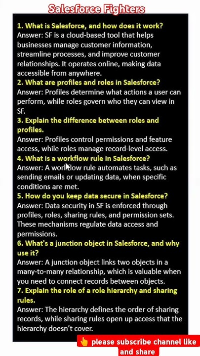 Salesforce admin interview questions and answers #interview #salesforce - YouTube