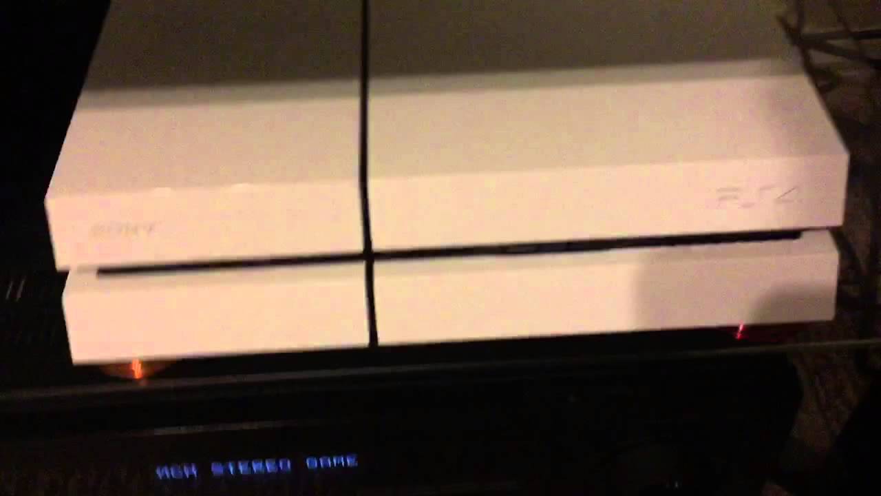 Broken white PS4 - YouTube