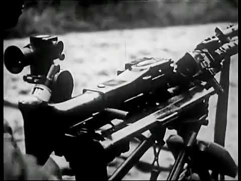 MG34 barrel change - Instructional video of German Wehrmacht from 1941 rare WW2 footage