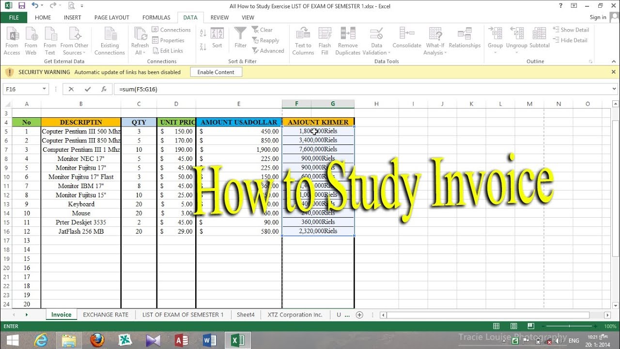 How to Study Invoice - YouTube