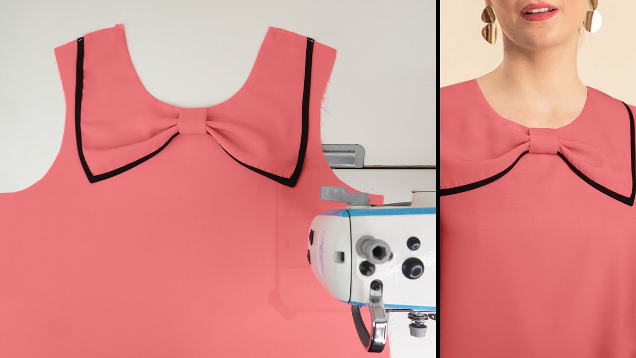 No Experience Needed! Sew Easy Bow Design Necklines: Step-by-Step ...