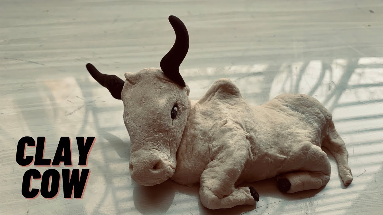 Clay Art: How To Make A Cow Out Of ClayStep By Step: Polymer clay cow ...