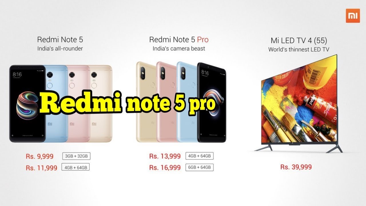 Redmi Note 5 Pro Launch 💥💥💥 | Full Specifications - YouTube