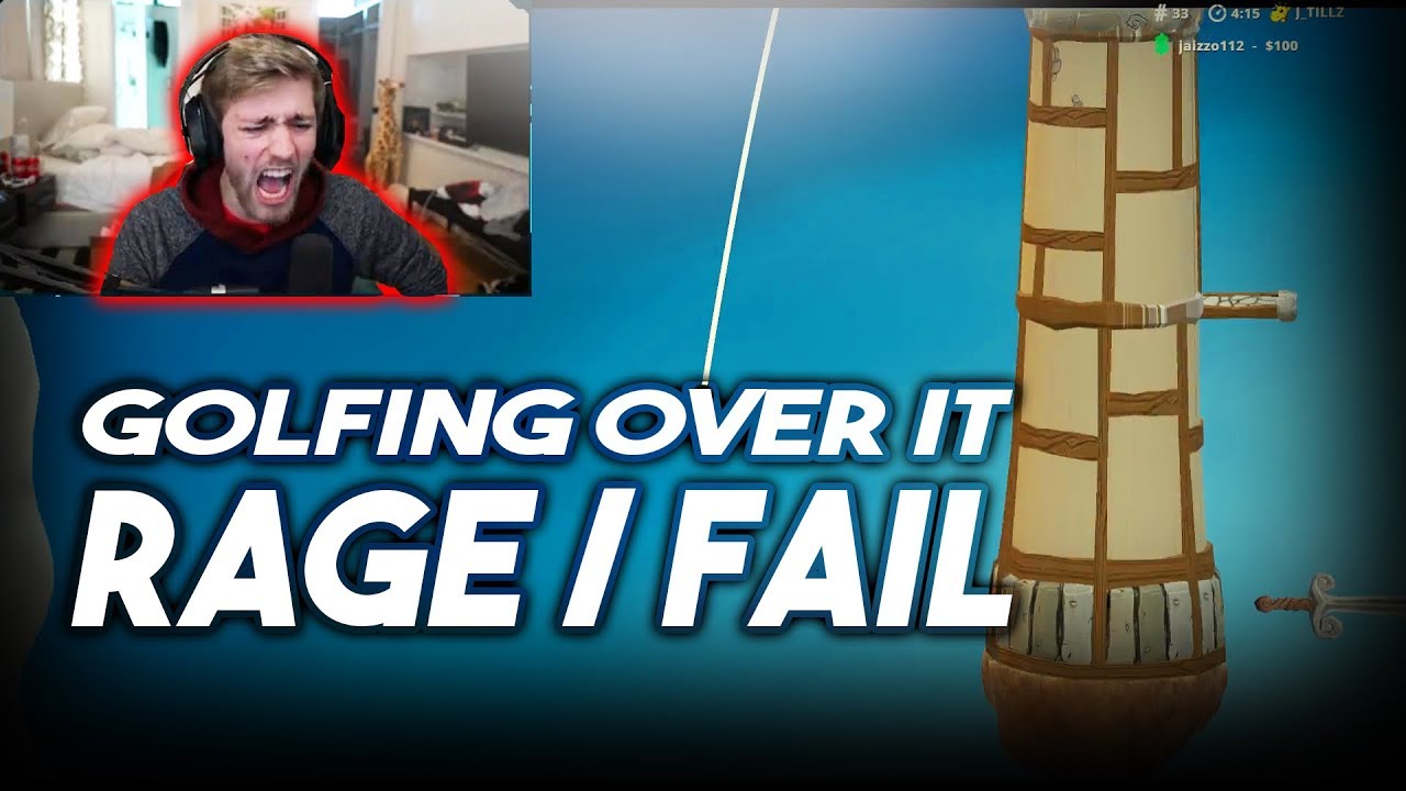 TwitchMadness - Golfing Over It ! Rage / Fail Compilation - YouTube