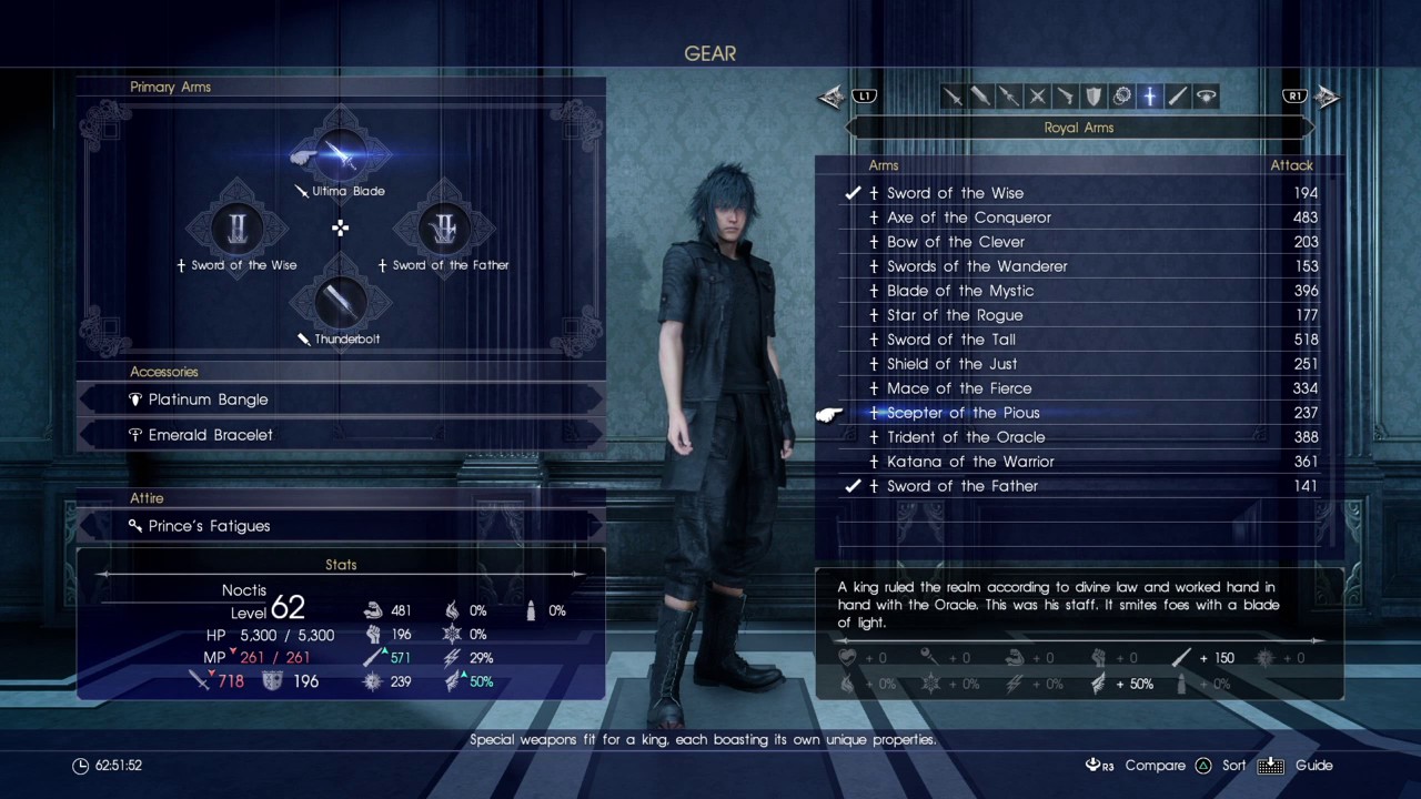 FINAL FANTASY XV (ALL ROYAL ARMS) - YouTube