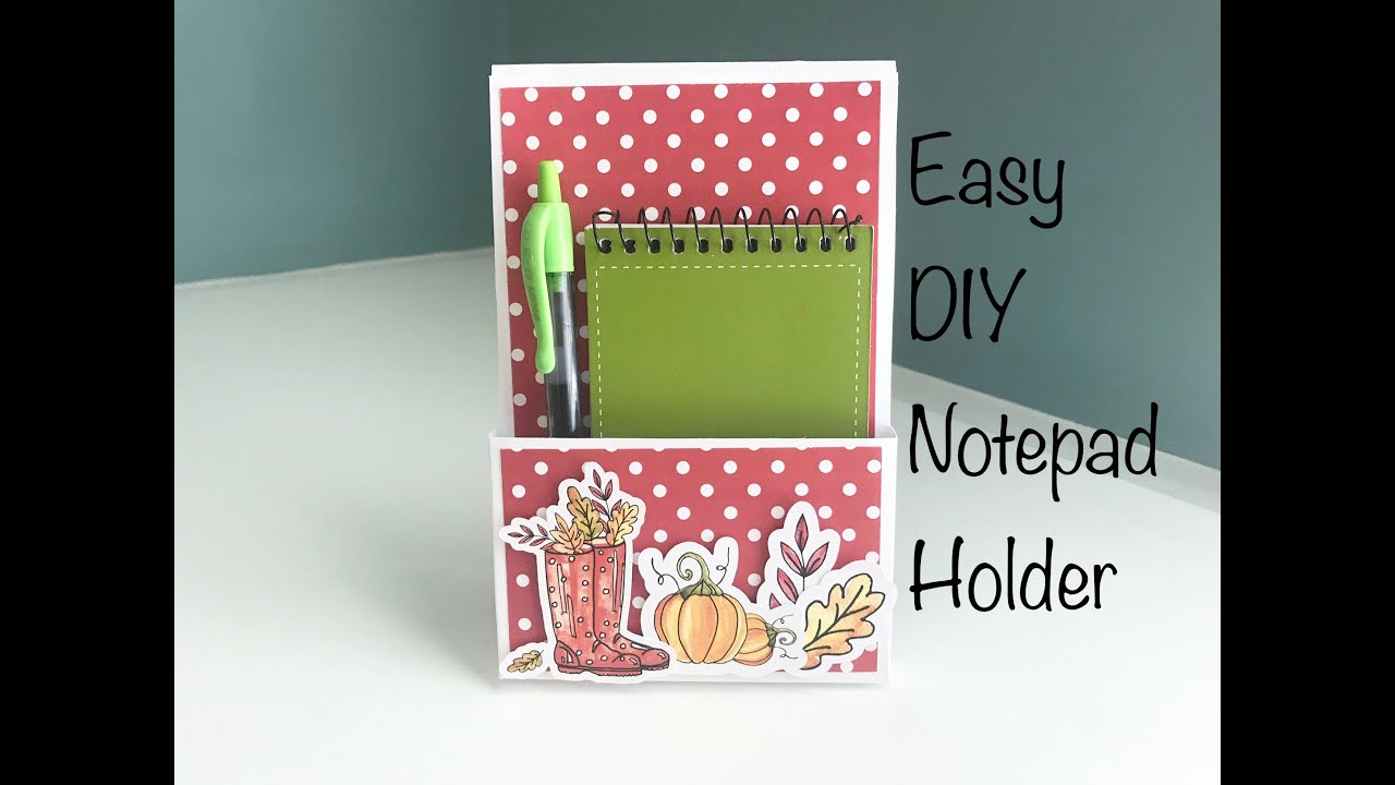 Easy DIY Notepad and Pen Holder Tutorial Made with Cereal box Cute ...