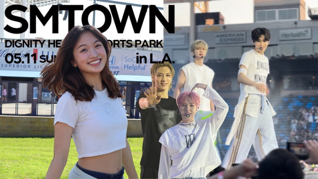 SMTOWN LA VLOG | grwm, making freebies, merch haul, fancams, dancing ...