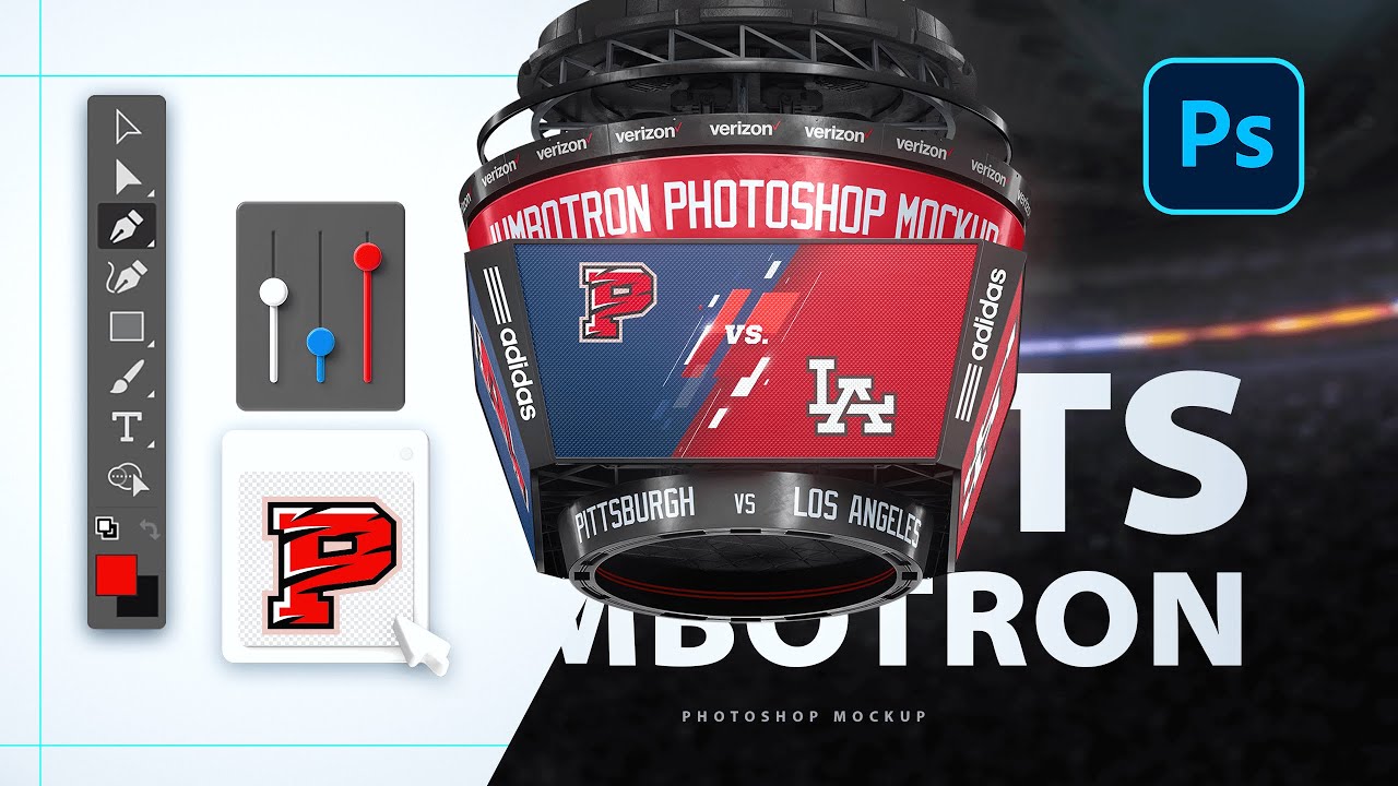 How to design custom sports arena Jumbotrons using a Photoshop mockup ...