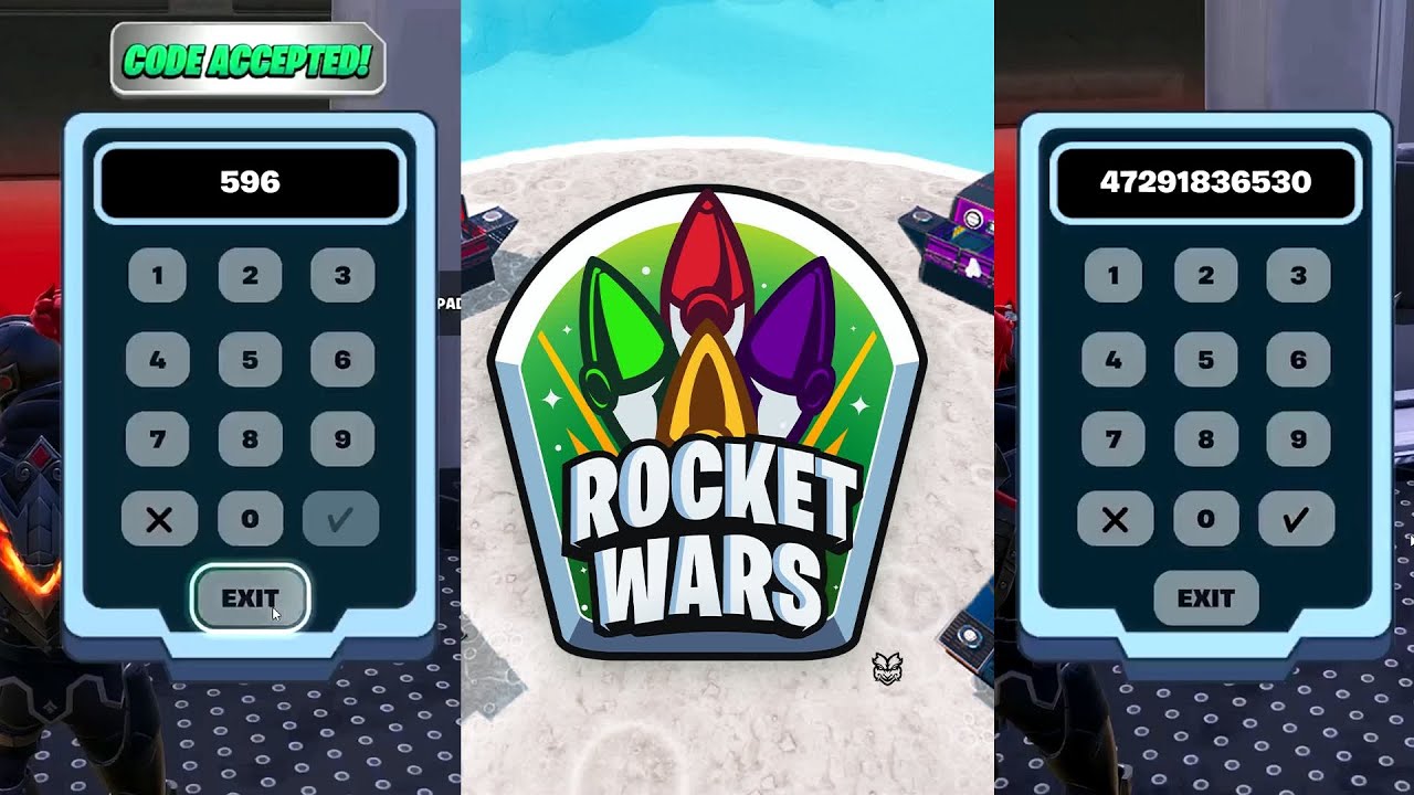 All CODE ROCKET WARS 🚀 ZONE WARS 5196-0233-5799 - Fortnite - YouTube