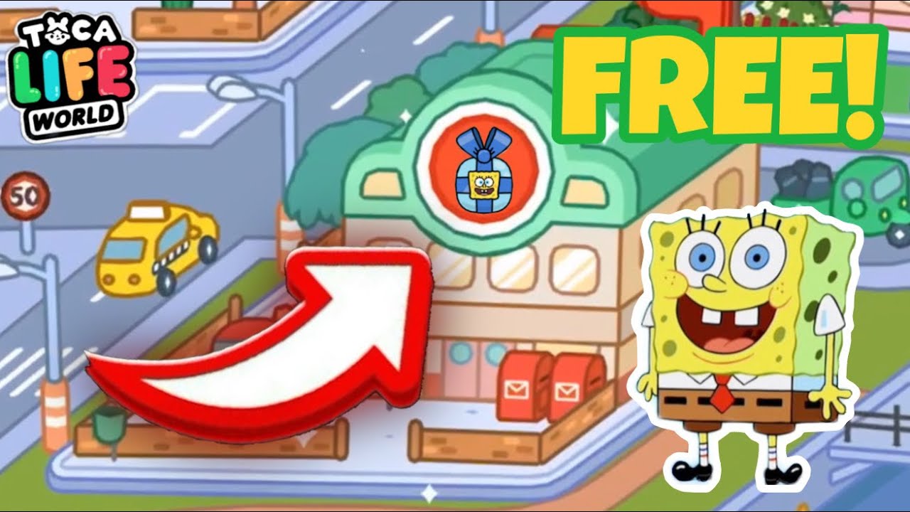 FREE SPONGEBOB Gifts #3 🪸 | SPONGEBOB Furniture pack | Toca life world ...