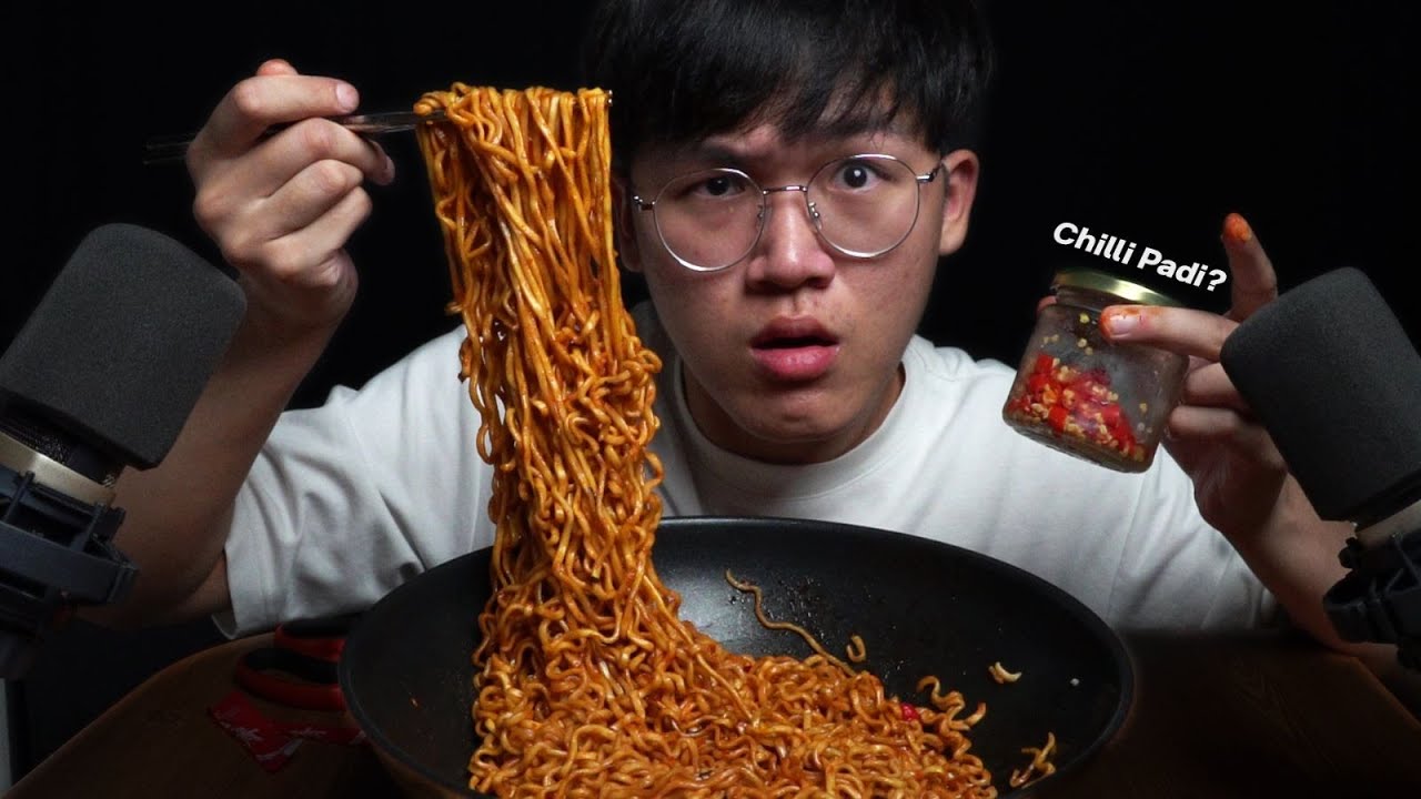 ASMR MUKBANG SPICY FIRE NOODLES CHALLENGE l 3X SPICY HOT SAMYANG ...