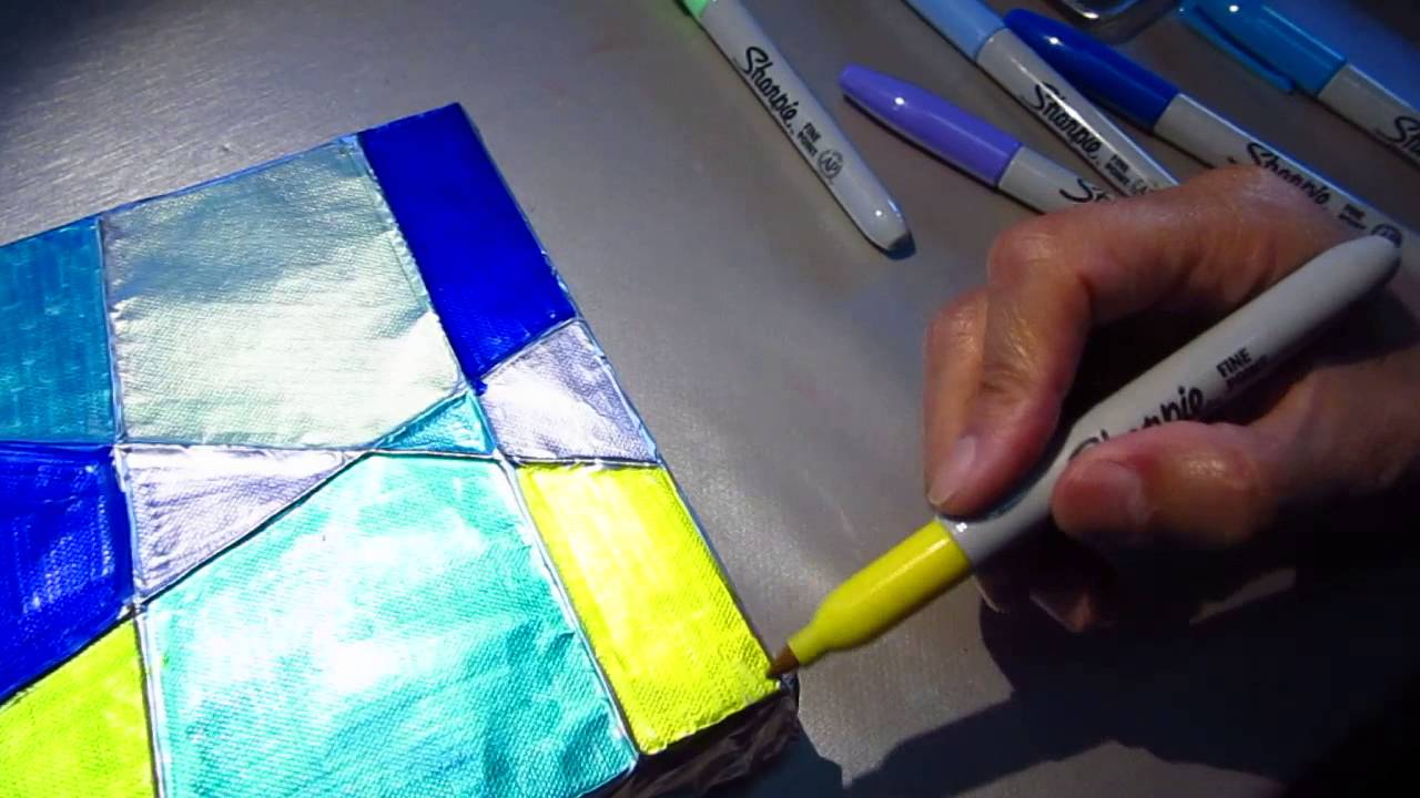 ClassPlan - Drawing on aluminium foil with line relief asmr - YouTube