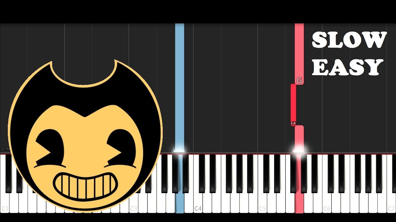 Bendy and the ink machine Chapter 5 Credits Theme (SLOW EASY PIANO ...