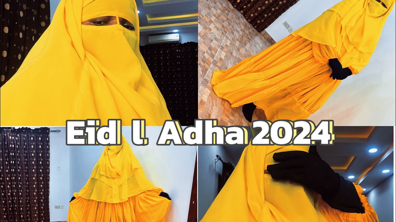 EID VLOG/ style 2 piece yellow jilbab and niqab with me 💛💛💛 - YouTube