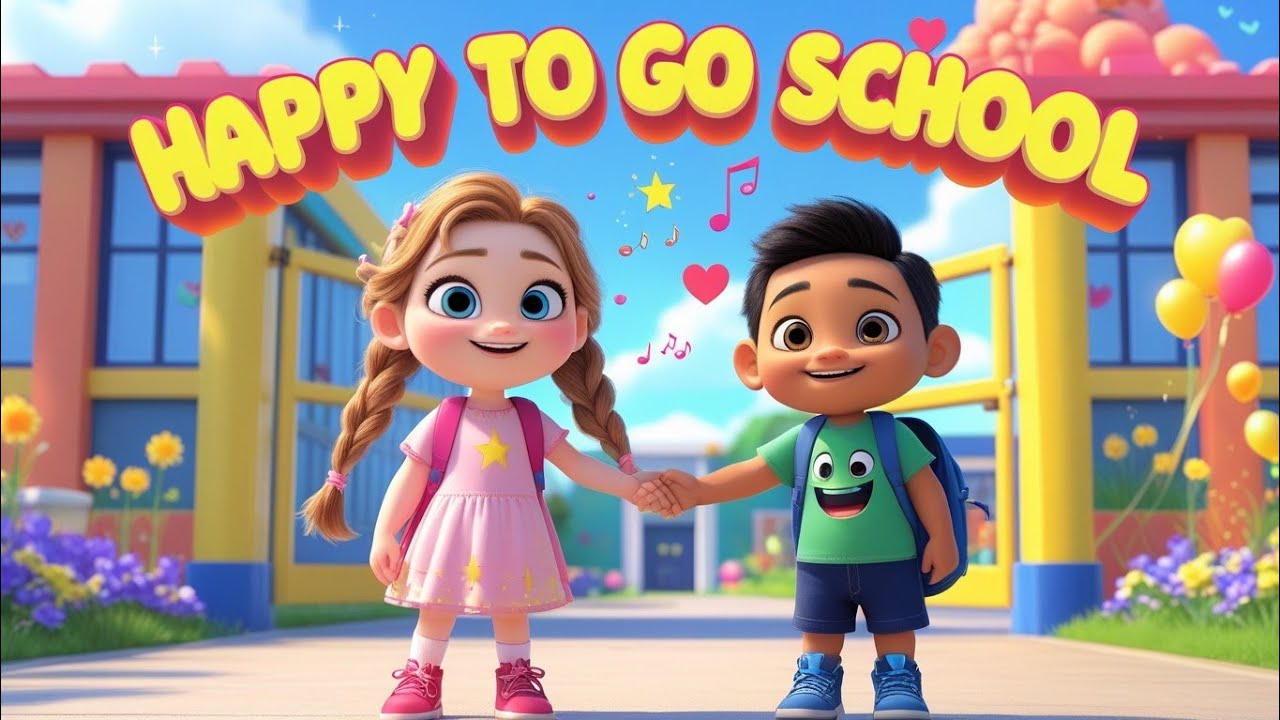 Happy to Go to School 🎒☀️ | Kids Song & School Routine #KidsSong - YouTube