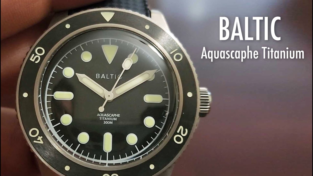 Watch Unboxing BALTIC Aquascaphe Titanium, 300m Dive Watch, numbered ...