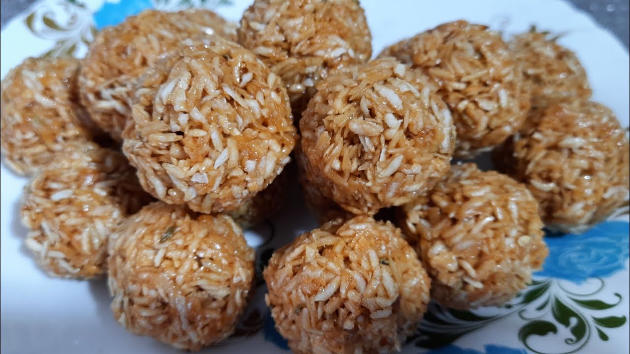 10 मिनट में बनाये गुड़ पोहा लड़डू | चुरा लाई | चुरवा लड्डू | Poha Ladoo ...