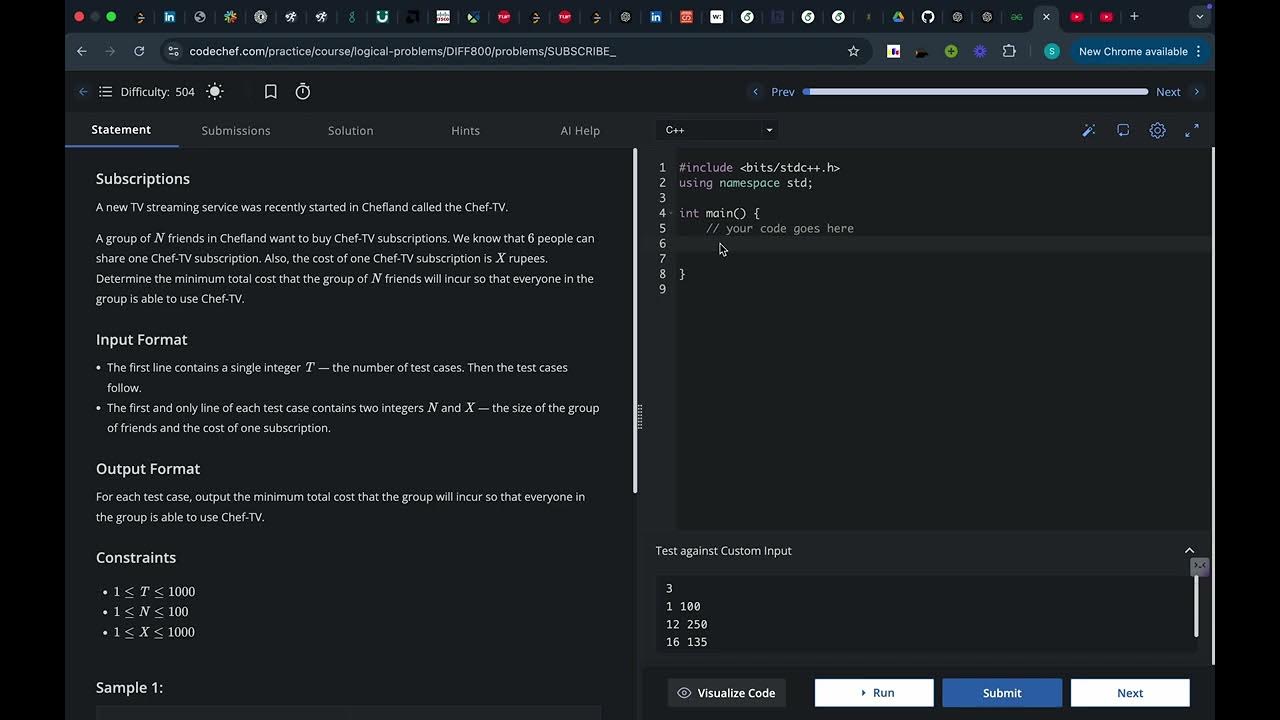 Codechef Problem-Subscriptions - YouTube