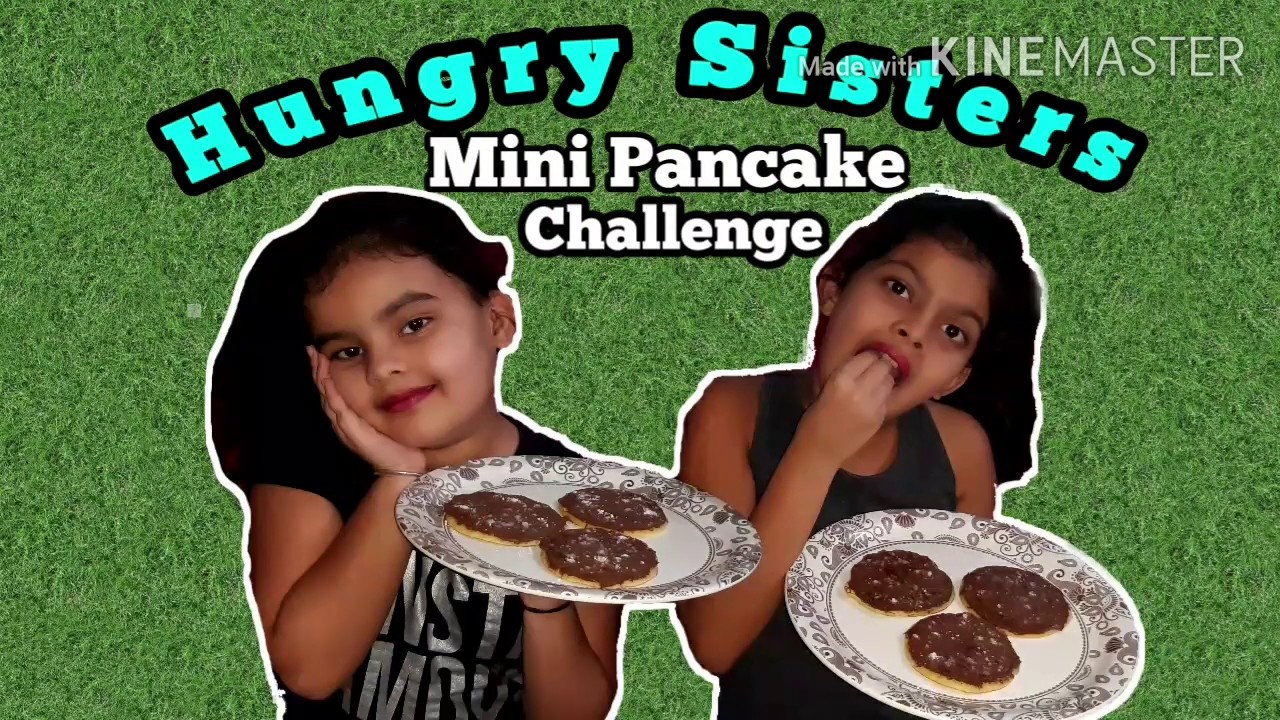 EATING MINI PANCAKE CHALLENGE!! - YouTube
