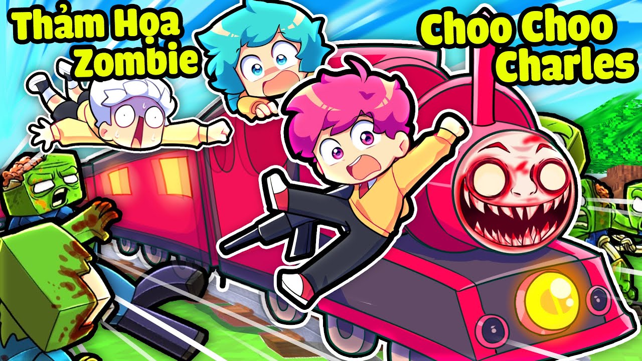 HIHA THỬ THÁCH 24H THOÁT KHỎI ĐẠI DỊCH ZOMBIE CHOO CHOO CHARLES TRONG MINECRAFT *HIHA YUMMIE 🥰😘 ...